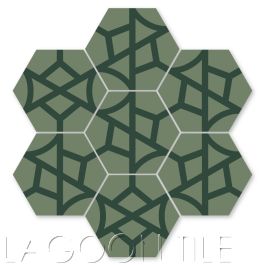 "Balboa Hex" Modern Geometric Cement Tile | Villa Lagoon Tile