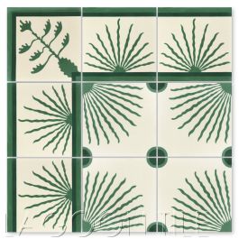 "Tequila Agave" Whimsical Floral Cement Tile, by Jeff Shelton | Villa ...