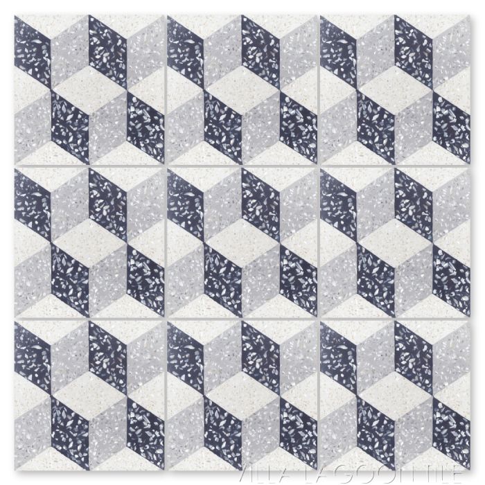 "Cubes" Geometric Cement Tile | Villa Lagoon Tile