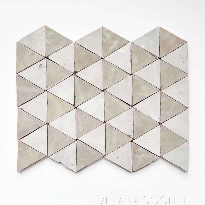 Glazed Zellige Mosaic Mat Triangles | Villa Lagoon Tile
