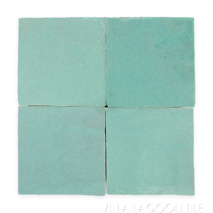 Square Glazed Zellige in Jadeite | Villa Lagoon Tile