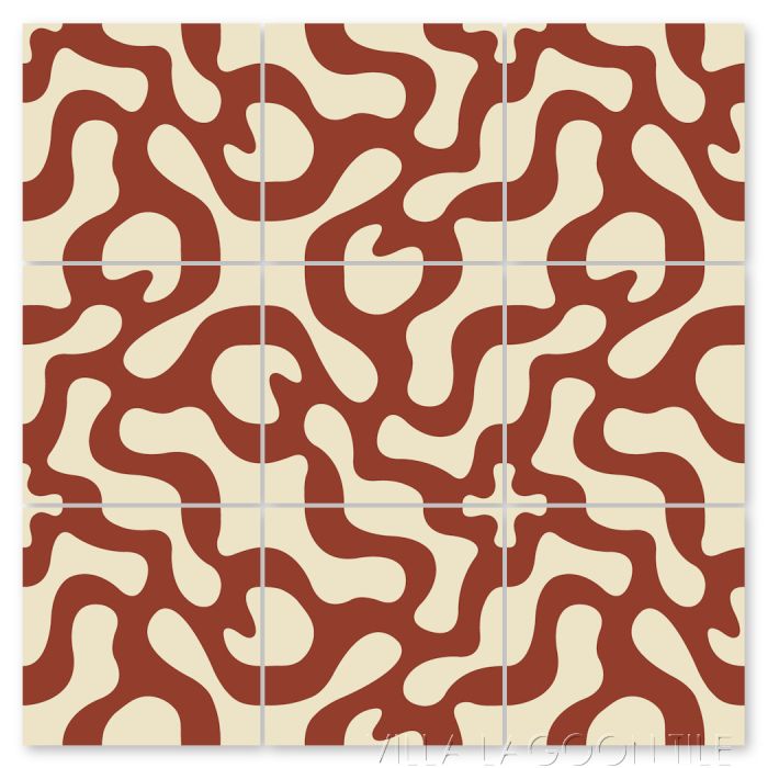 "Roads" Modern Whimsical Cement Tile by Jeff Shelton | Villa Lagoon Tile