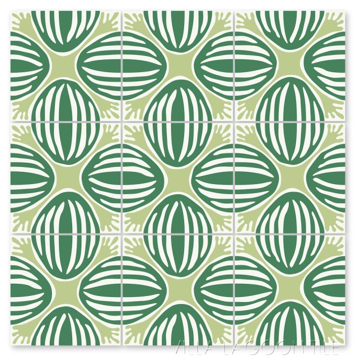 Watermelon with White Stripes | Villa Lagoon Tile