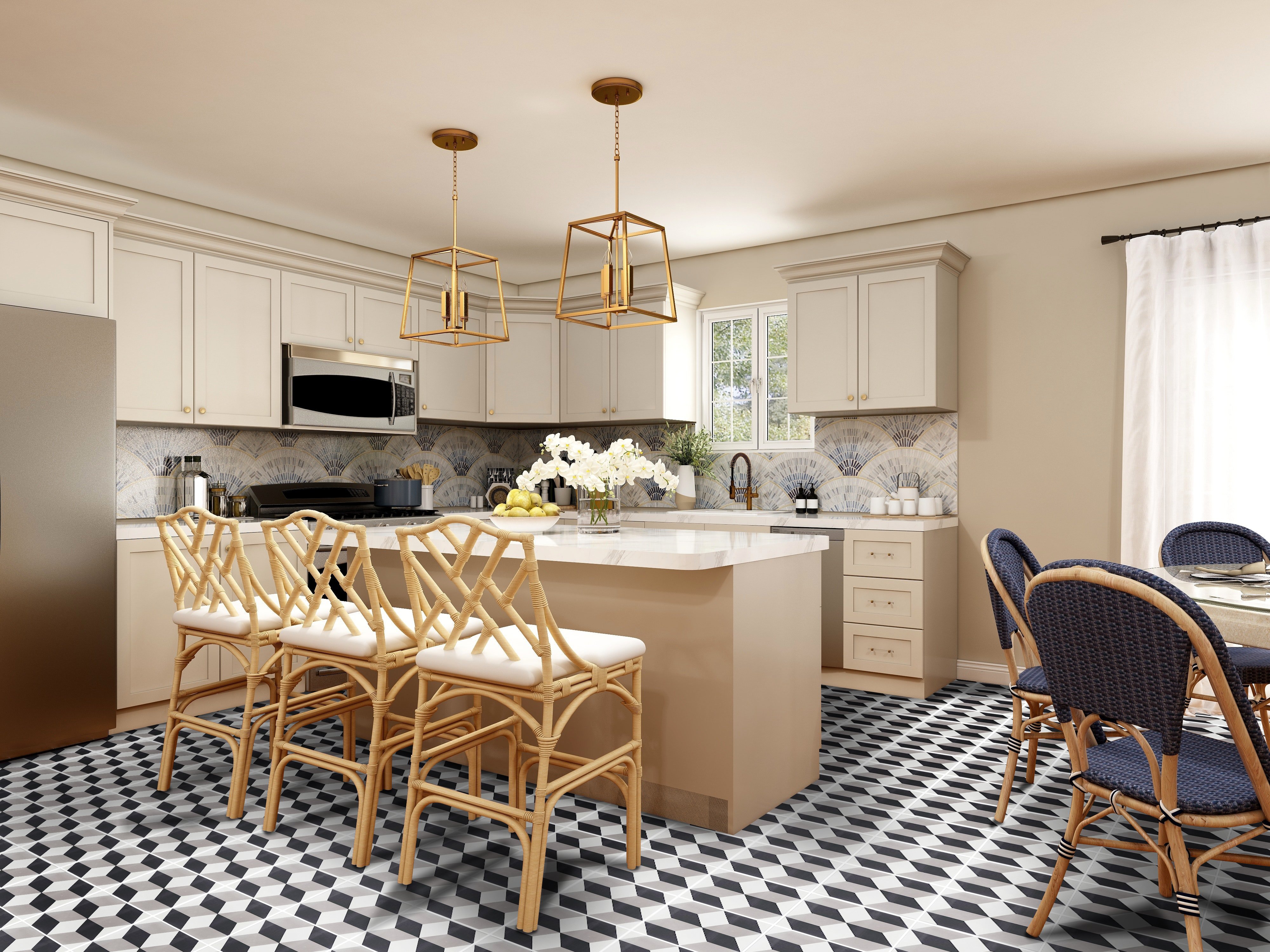 "Cubes" Geometric Cement Tile | Villa Lagoon Tile