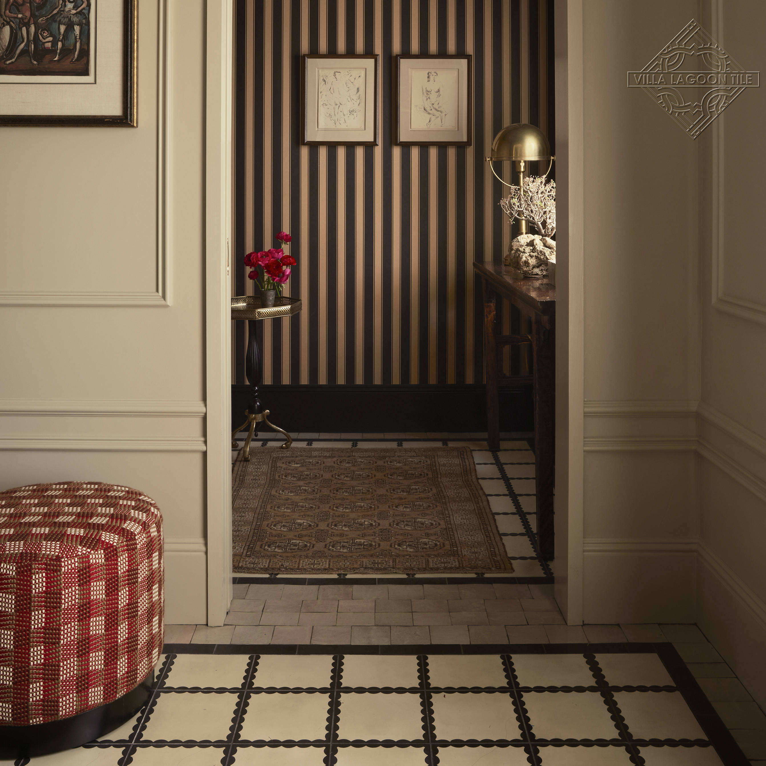 "Postage Paid" Modern Cement Tile | Villa Lagoon Tile